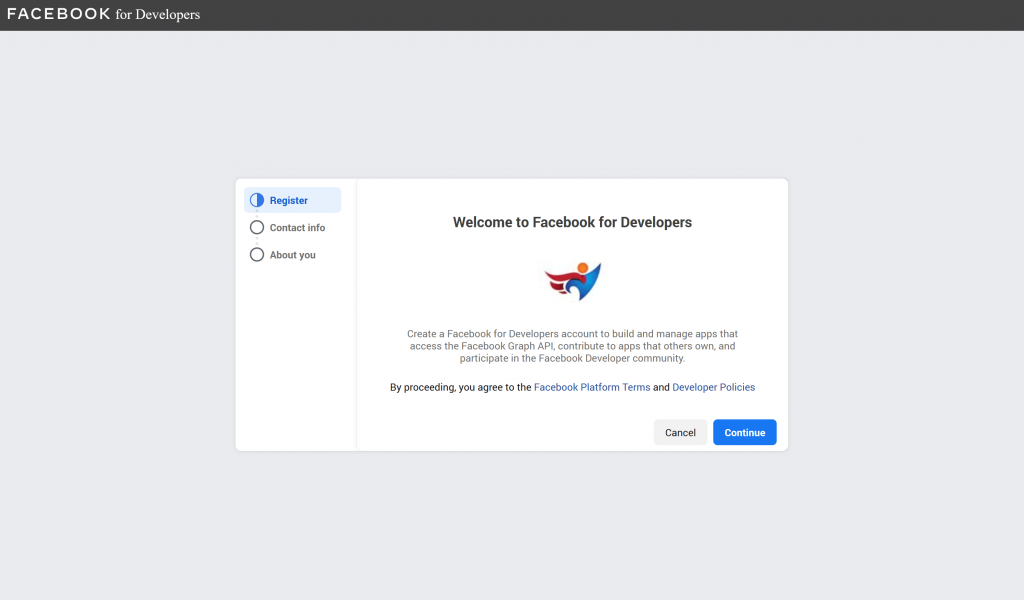 Get Facebook API key pair