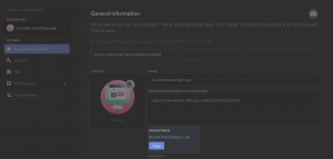 Get Discord API key pair