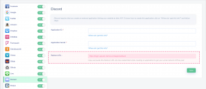 Get Discord API key pair